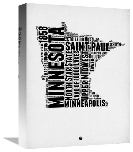 "Minnesota Word Cloud 2" Fine Art Print, 12" x 16" - Modern - Prints ...