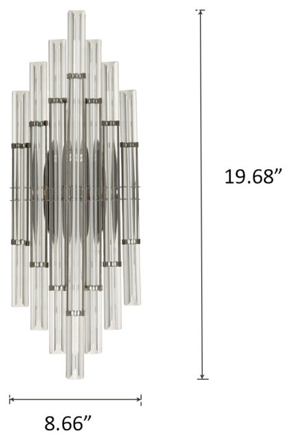 Mid-Century Wall Sconce Lighting Modern Crystal Rod Vanity Light ...