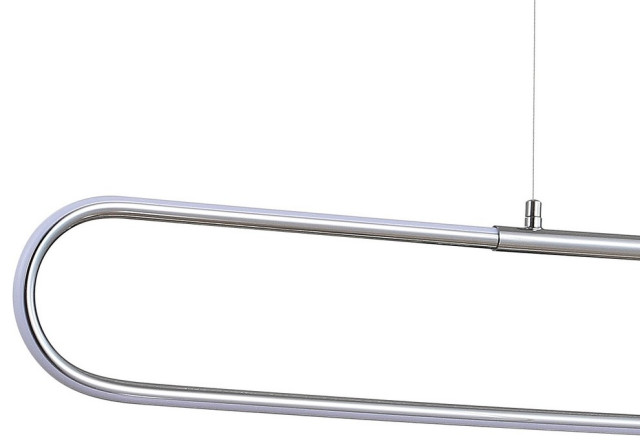 Ned 39" Dimmable Adjustable Integrated Led Metal Linear Pendant ...