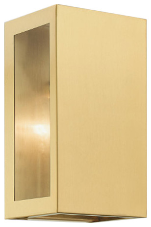 Winfield 1 Light Satin Gold Outdoor ADA Small Sconce - Transitional ...