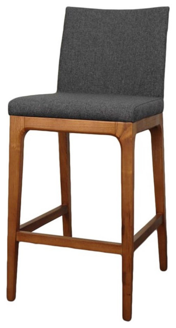 New Pacific Direct Devon 26" Fabric Counter Stool in Gray (Set of 2) - Bar Stools And Counter ...