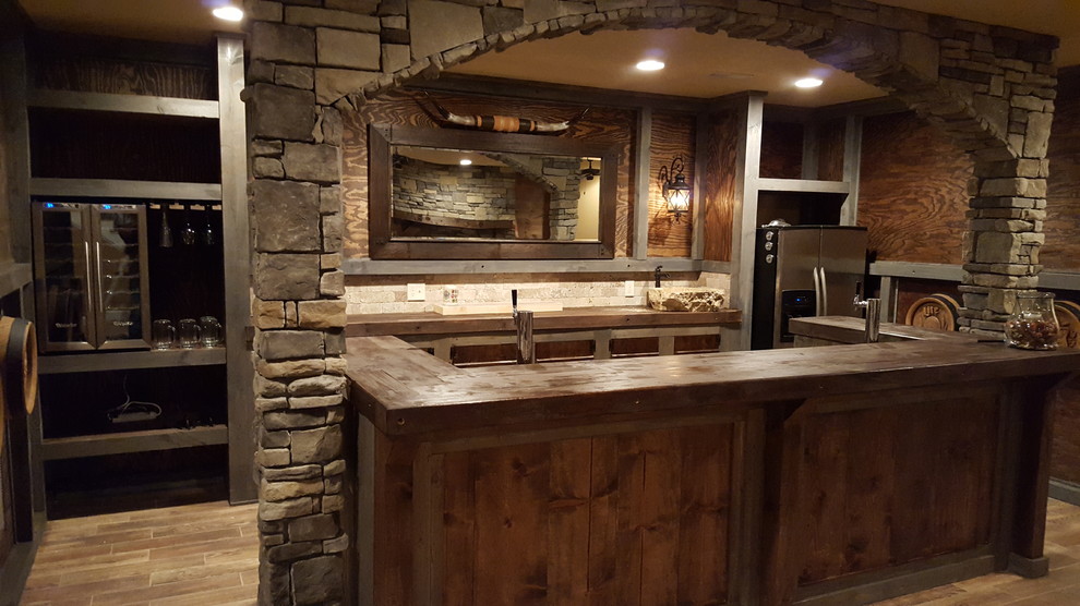 1850's MAN CAVE - Rustic - Home Bar - Other - by Radius Homes LLC ...
