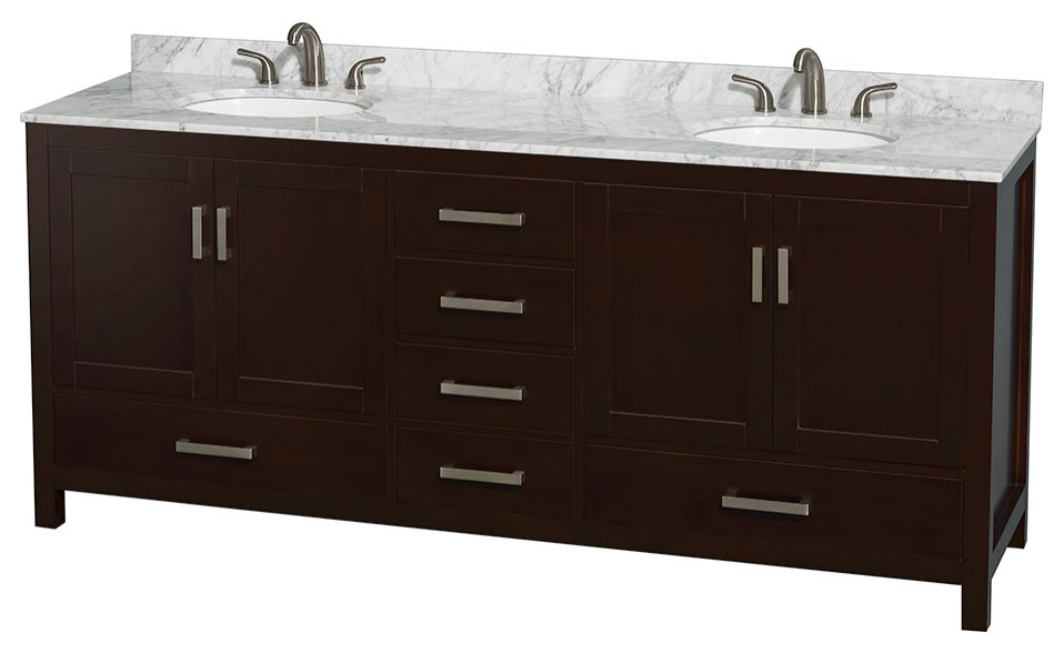 Wyndham WCS141480DESCMUNOMXX Sheffield 80 Inch Bathroom Vanity in ...