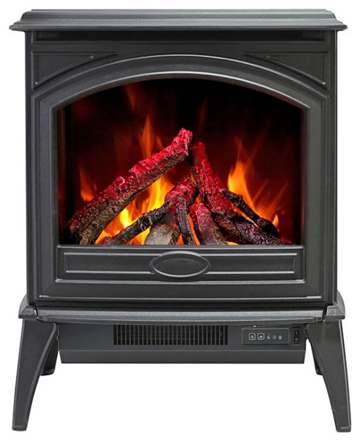 Cast Iron Freestand Electric Fireplace, 50cm - Transitional - Indoor ...