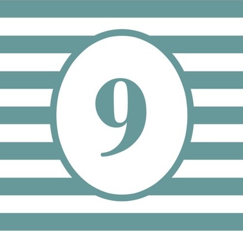 "Number Nine - Striped Oval" Pillow, 16" x 16" - Contemporary ...