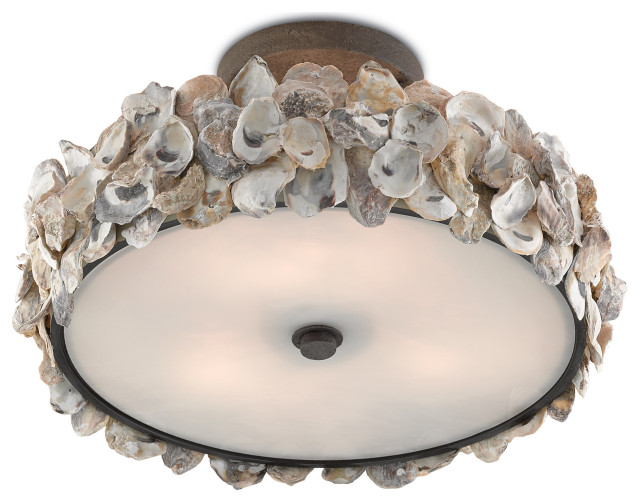 Oyster Semi Flush - Beach Style - Flush-mount Ceiling Lighting - by ...