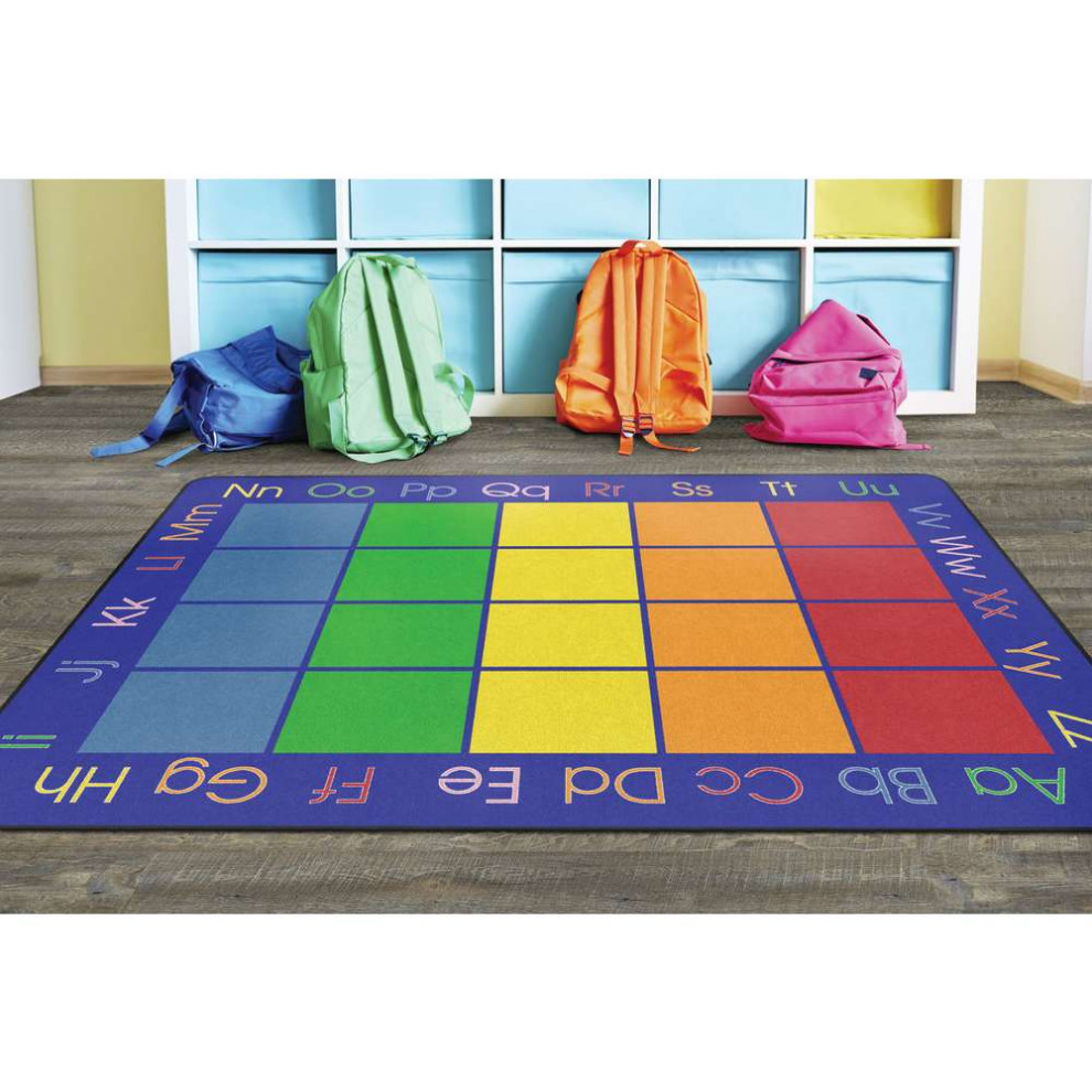 Flagship Carpets FA1331-32FS 6x8'4 My Rainbow Abc's Rug, 6x8'4 ...