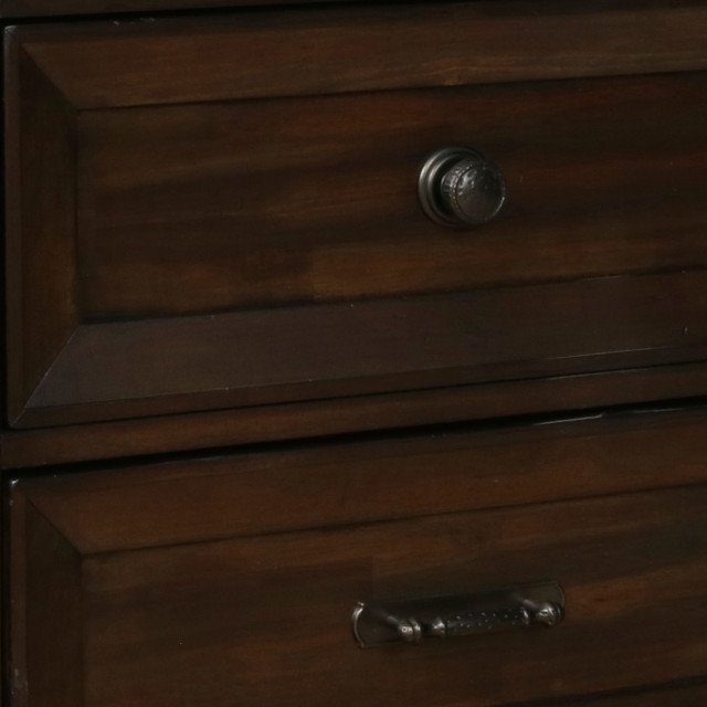 Benzara BM219467 Nightstand with Tapered Block Legs & Grain Texture ...