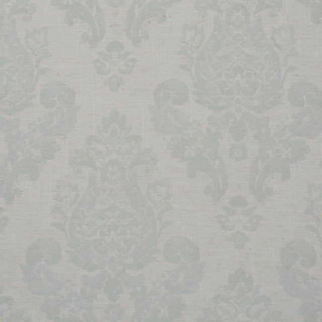 Spa White Damask Linen Upholstery Fabric - Contemporary - Upholstery ...