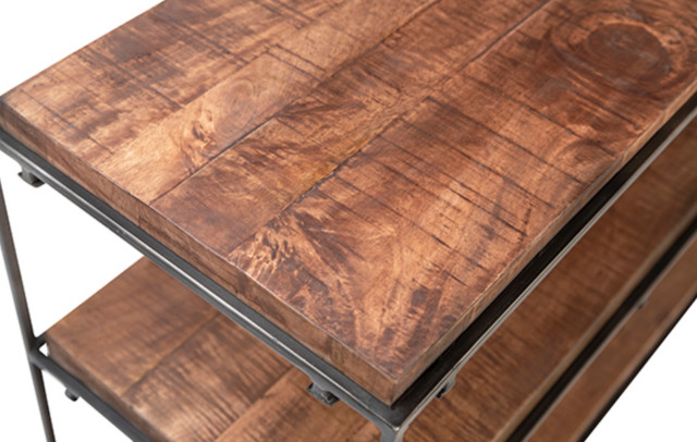 Salvaged Mango Wood Shelf - Industrial - Display And Wall Shelves - by ...