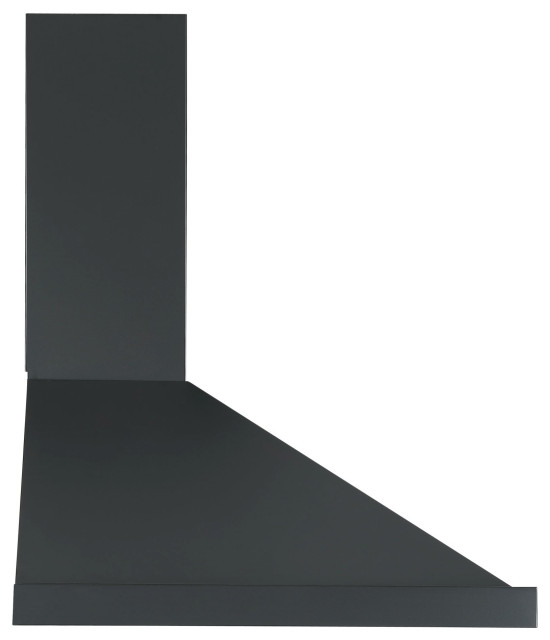 Ancona 30" Convertible Wall-Mounted Pyramid Range Hood, Black ...