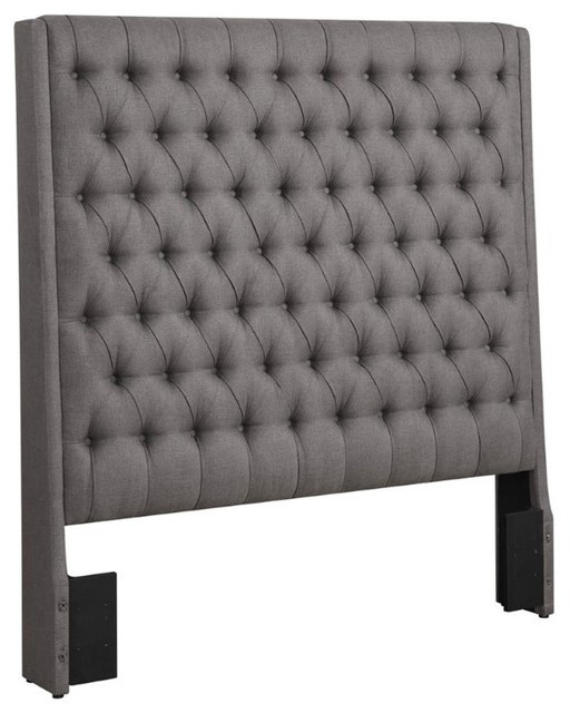 Coaster Camille Fabric Tufted Upholstered Eastern King Panel Headboard ...