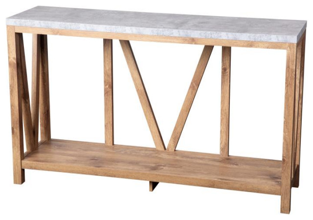 Charlotte Modern 2-Tier Farmhouse Console Accent Table - Transitional ...