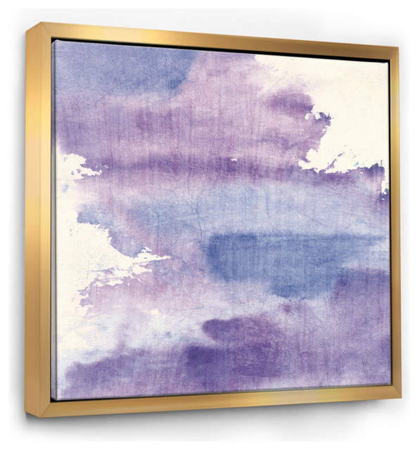 Designart Watercolor Purple Haze I Modern Framed Wall Art, 46x46 - Contemporary - Prints And ...