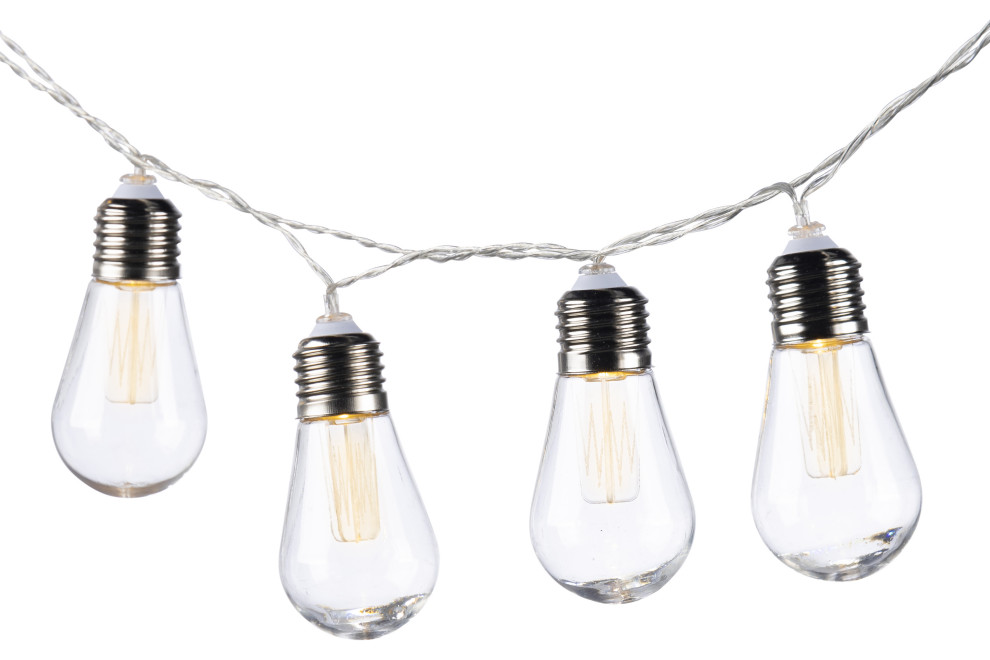 6 ft. Solar LED Bullet Patio String Lights - Outdoor Rope And String ...