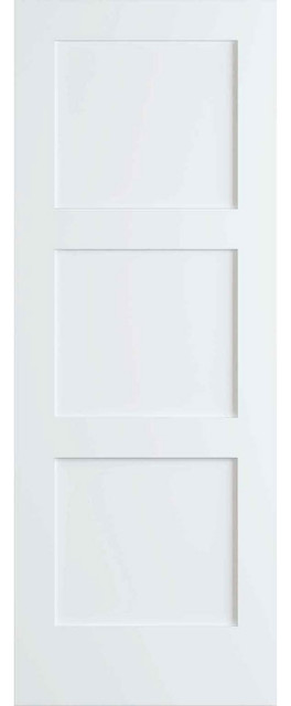3 Flat Panel 9mm Square 1-3/8"-18"-80" Primed Slab Interior Door ...