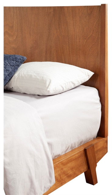 Alpine Furniture Dakota Full Wood Platform Bed in Acorn (Brown ...