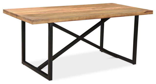 Raven Sheesham Wood Dining Table 60" - Industrial - Dining Tables - by ...