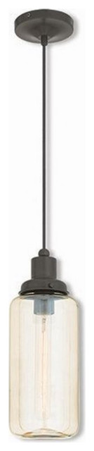 Borough Village1-Light Mini Pendant, Coastal Style5"Wx15.5 ...