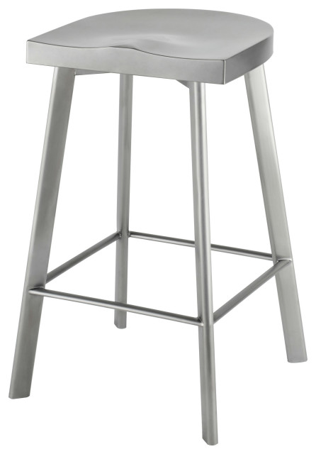 Icon Graphite Metal Counter Stool - Contemporary - Bar Stools And ...