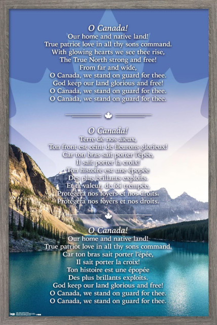 Canada - National Anthem, 14.725" x 22.375" - Rustic - Prints And ...