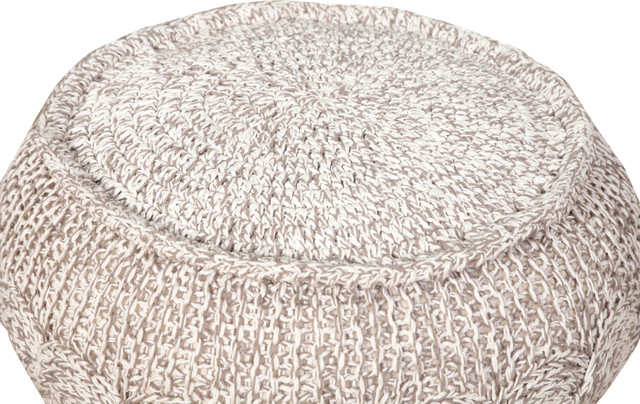 Natural Jute Pouf - Scandinavian - Floor Pillows And Poufs - by LR Home | Houzz
