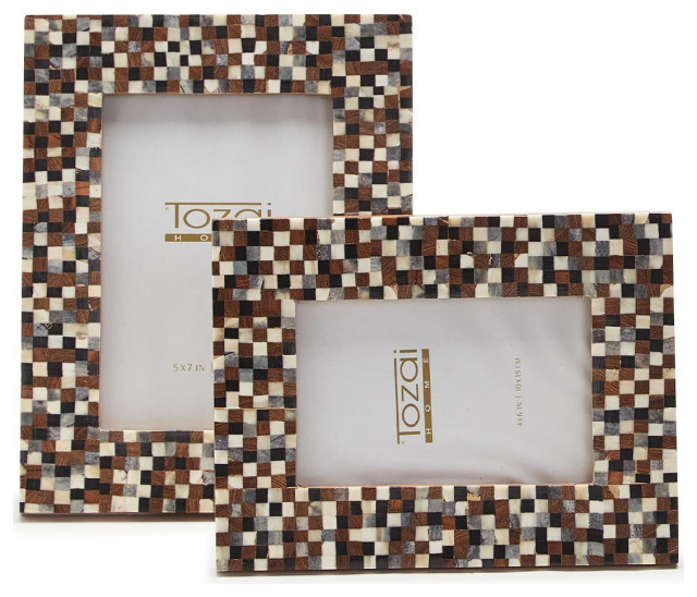 Tozai Micro Squares Set of 2 Photo Frames - Contemporary - Picture ...