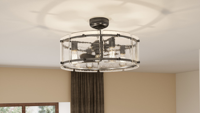 Quoizel FTS3124 25 Inch Indoor Fandelier - Industrial - Ceiling Fans ...