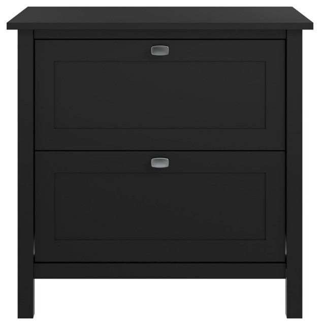 Pemberly Row 2 Drawer Lateral File Cabinet in Classic Black ...