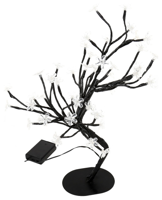 Beautiful LED Lit Blossom Tree Light With Timer, 17.75" - Asian ...