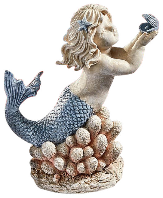 Design Toscano Little Girl Mermaid Swimming Statue - Beach Style ...