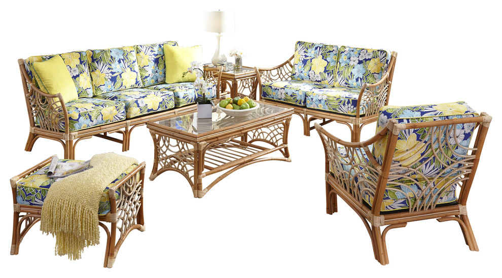 Bali 6-Piece Living Room Furniture Set - Tropical - Living Room ...