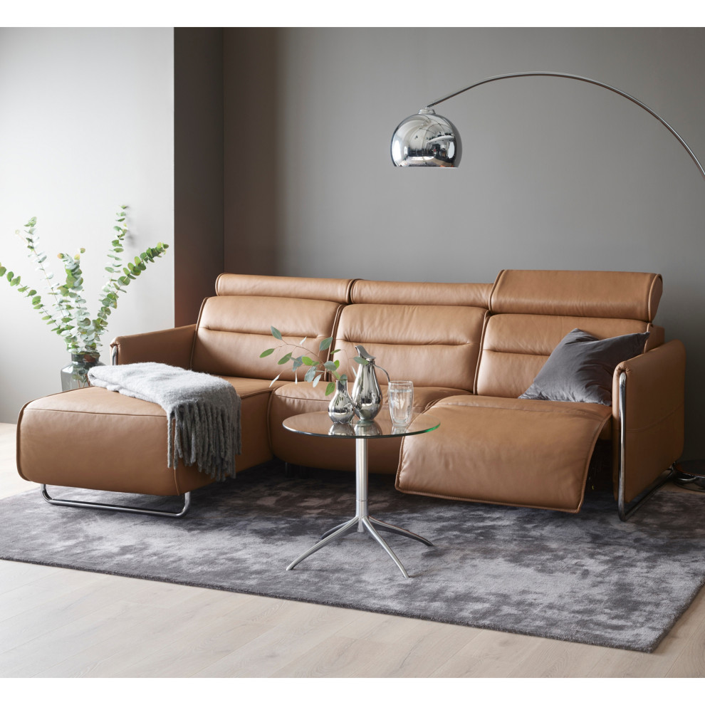 Stressless® Emily Steel with Power™ shown in Paloma Almond - Modern ...