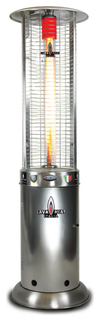 Lava Heat LP OPUSlite Round Flame Tower Heater Stainless Steel - Modern ...