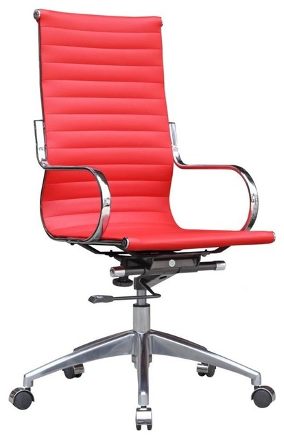 Modern Classics Twist Office Chair High Back, Red, 42"H x 22"W x 20.5"D ...