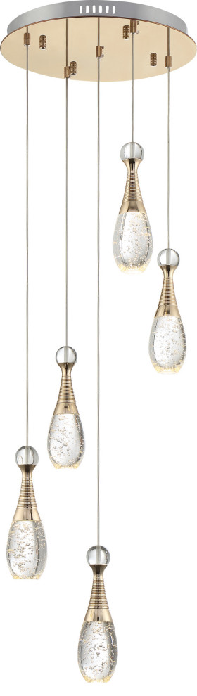 Glain 5 Light Pendant - Contemporary - Pendant Lighting - by Buildcom ...