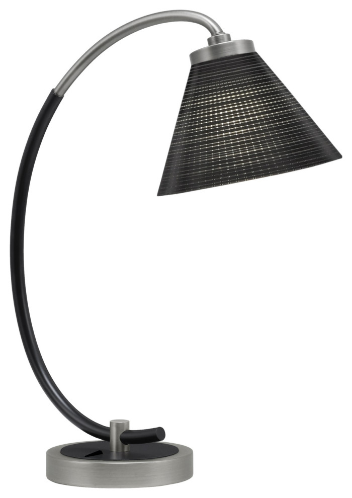 Table Lamps & Desk Graphite & Matte Black Finish 7 Black Matrix Glass ...