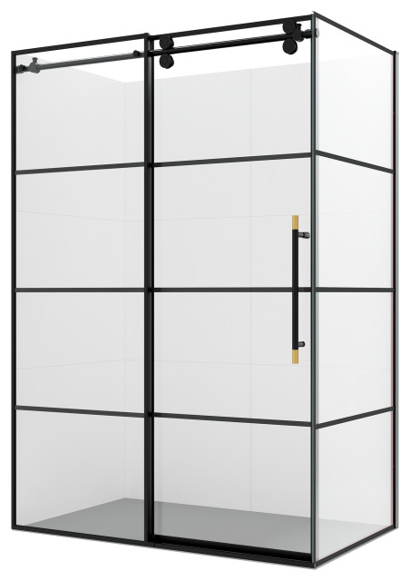 Losar Rectangle Sliding Framed Shower Enclosure, 48" W X 78"h - Contemporary - Shower Doors - by ...