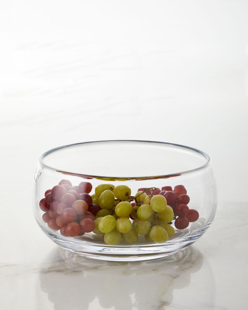 Nambe Moderne Round Glass Bowl, Large - Serving And Salad Bowls - by ...
