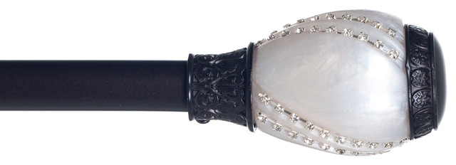 Lavish Home Pearl Curtain Rod 3/4 inch, Rubbed Bronze - Traditional ...