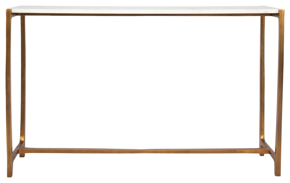 Affinity White Marble Console Table - Contemporary - Console Tables - by Ownax | Houzz