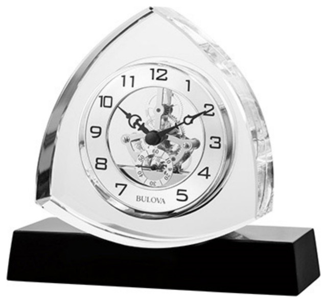 Bulova B 1706 Trident Clock - Contemporary - Desk And Mantel Clocks ...