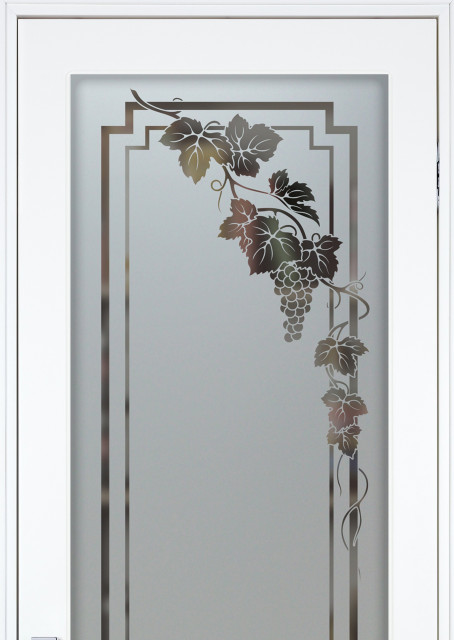 Pantry Door - Vineyard Grapes Cascade - Primed - 28" x 80" - Book/Slab ...