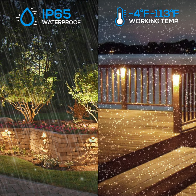 24-Pack Half Moon LED Deck Light 3000K Warm White, Bronze ...