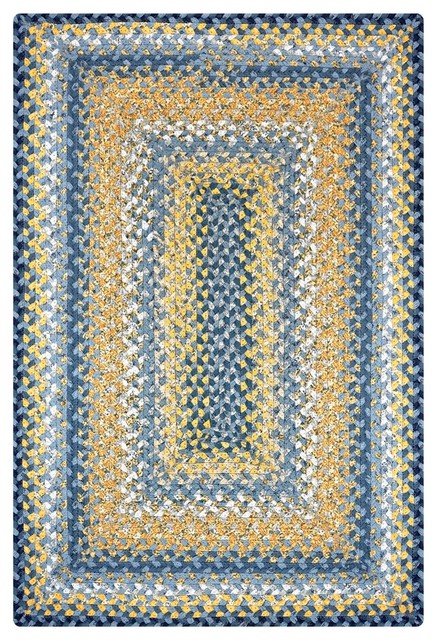 Homespice Decor Sunflowers Cotton Braided Rug (Rectangle), 5' x 8 ...
