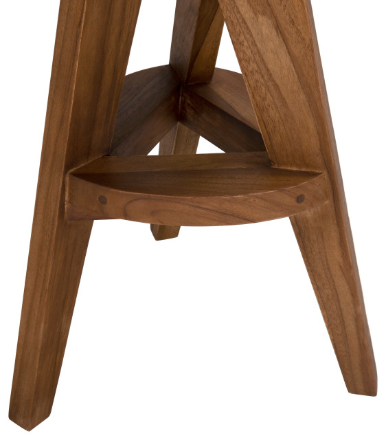 Twist Counter Stool, Teak - Midcentury - Bar Stools And Counter Stools ...