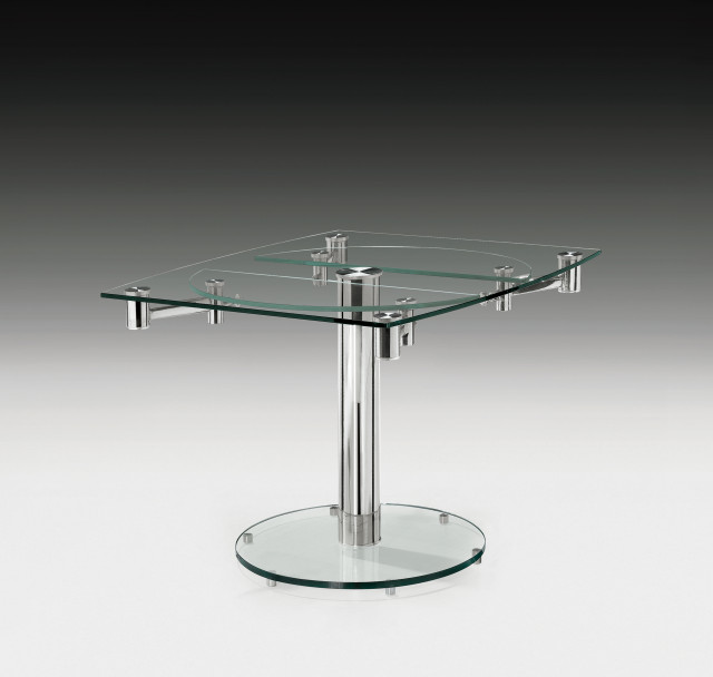 Glass Top Motion Dining Table, Regular - Contemporary - Dining Tables ...