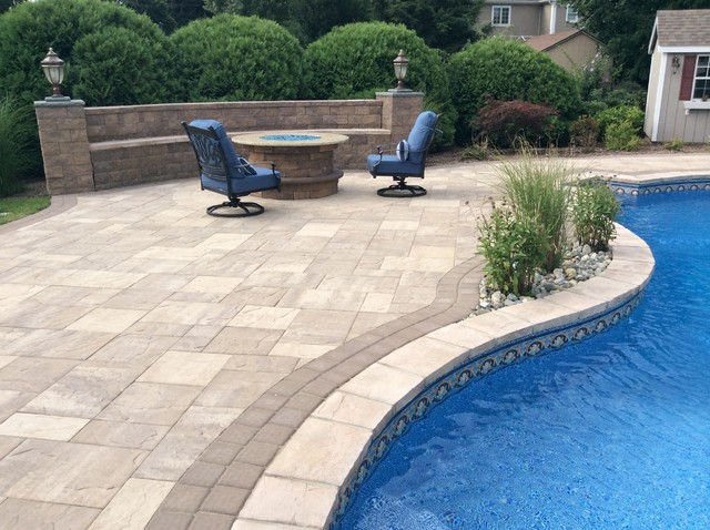 Pequannock, NJ Pool Patio - Traditional - Pool - Newark - by Cambridge ...