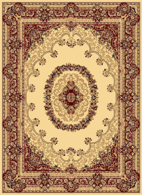 Rugs America New Vision 807 Kerman Cream Area Rug - Victorian - Area ...