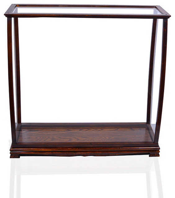Table Top Display Case Classic Brown Wooden Display Case for Model ...